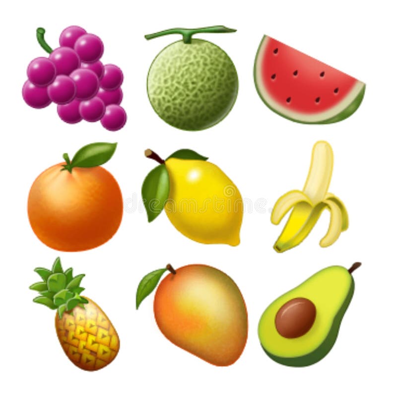 Lots of fruit mix vector stock illustration. Illustration of vector ...