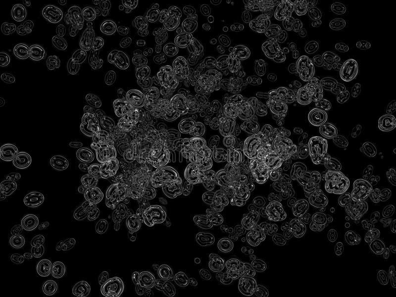 Lots of Gray Distorted Alien Particles Stock Illustration ...