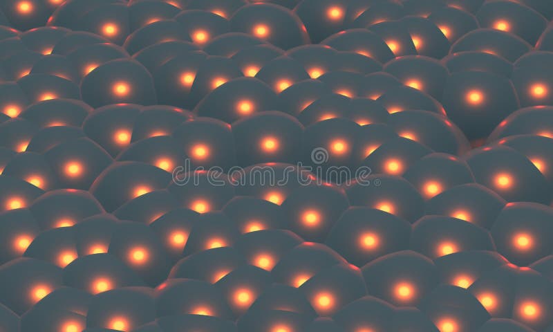 Grey Cells with Shiny Cores Abstract Background 3D Illustration Stock ...