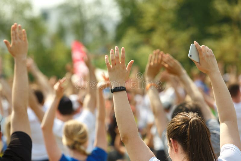 Many Hands Reaching Up stock image. Image of hands, pick - 19634579