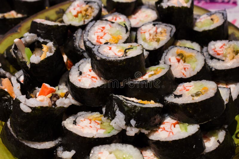 Lots of home made sushi stock photo. Image of exotic - 65706748