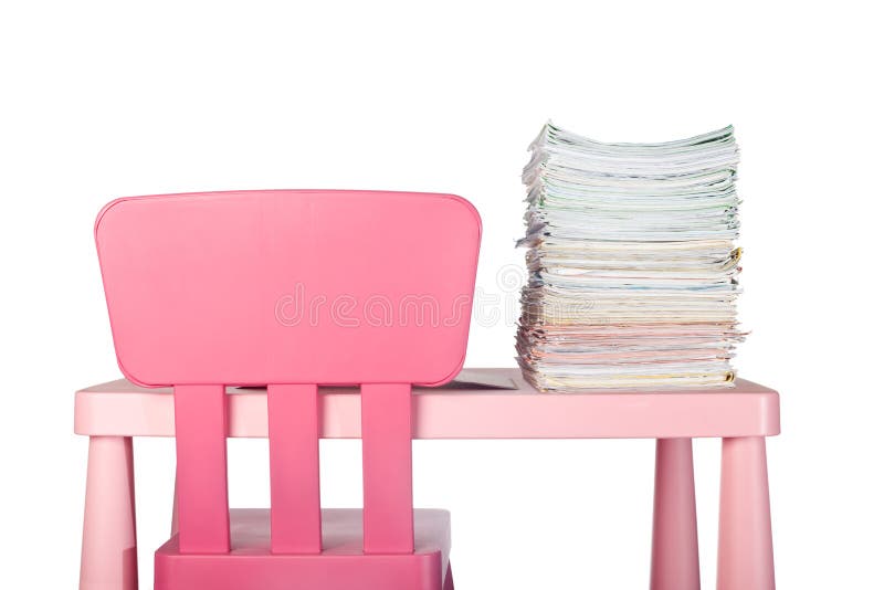 Excessive Homework for Children during Covid-19 Quarantine Stock Photo ...