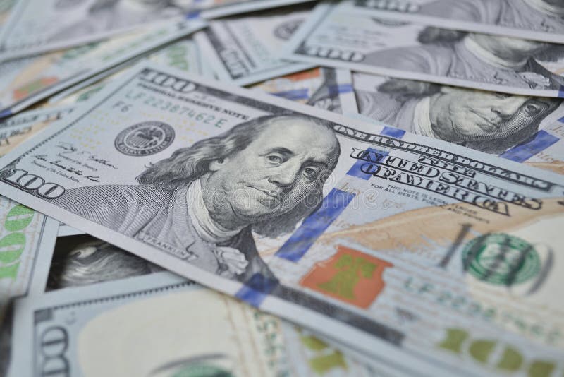 Lots of Hundred Dollar Bills Stock Image - Image of financial, number ...