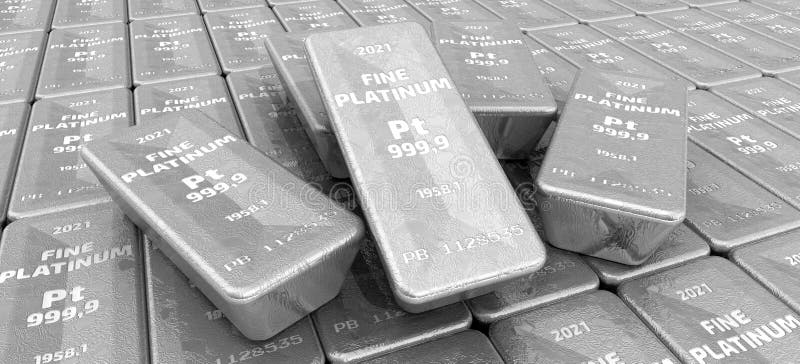 The Highest Standard Platinum Bars Stock Illustration - Illustration of ...