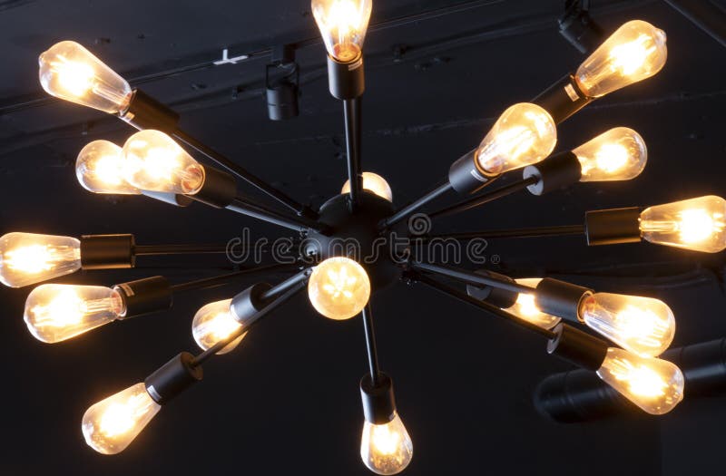 The filament in the lamp. stock photo. Image of energy - 113967020