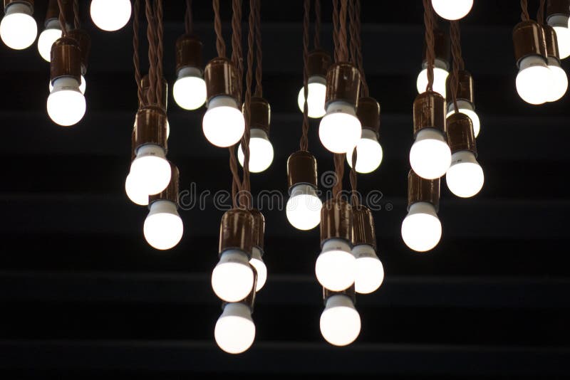 The filament in the lamp. stock image. Image of black - 113967027