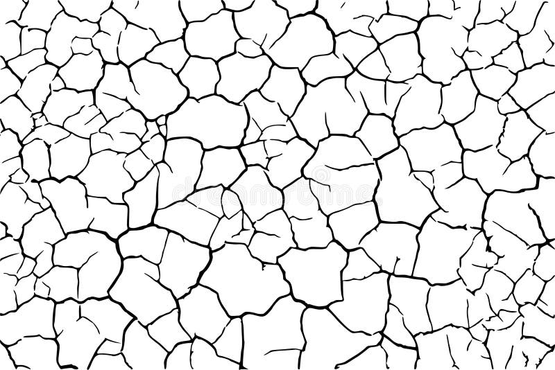 Lots Lines of Crack Ground for Abstract Background on White Background ...