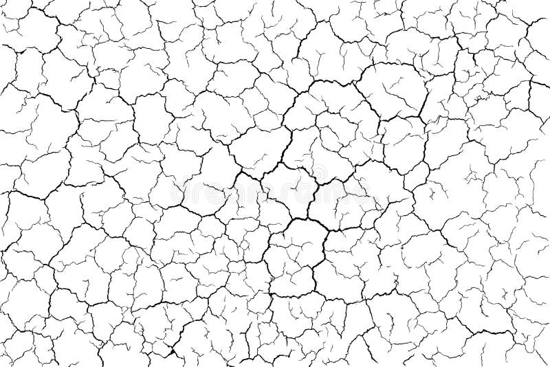 Lots Lines of Crack Ground for Abstract Background on White Background ...