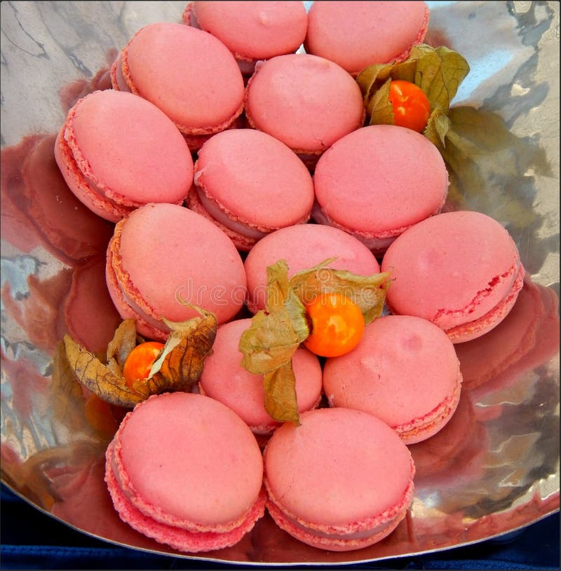 Lots of Macarons Colored on a Color Watercolor Bright Background ...