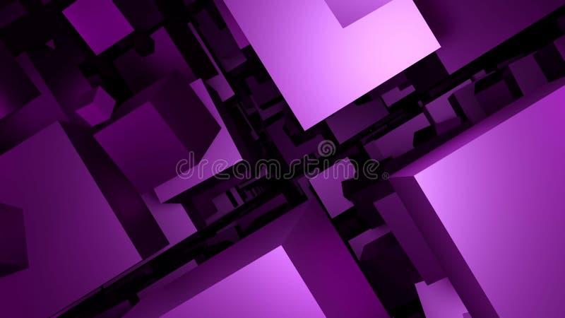 Lots of Moving Cubes in Space. Design. 3D Cubes Move in Stream on Black ...