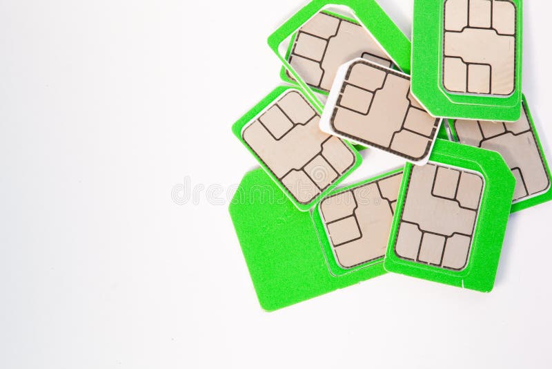 Nano Sim Card Extract from Sim Card Adaptor on Dark Background Stock ...