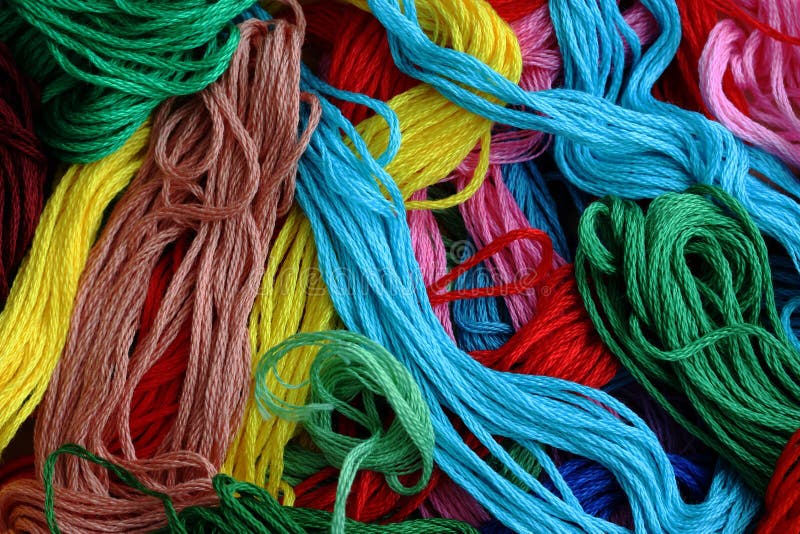 Colourful threads stock photo. Image of stitching, needcraft - 9719836