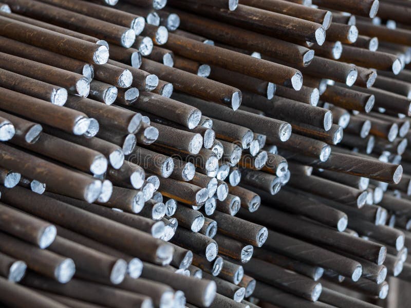 Lots of Old Metal Bars Stacked on Top of Each Other Stock Photo - Image ...