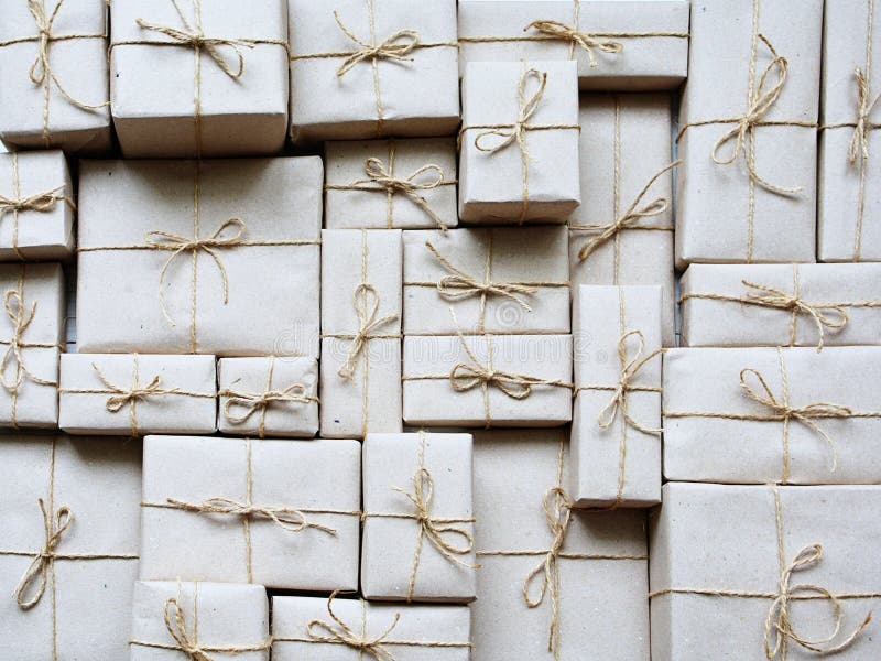 Lots of Packages in Natural Color Stock Image - Image of post, texture ...