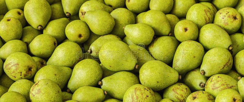Lots of Pears at a Fruit Market Stock Illustration - Illustration of ...