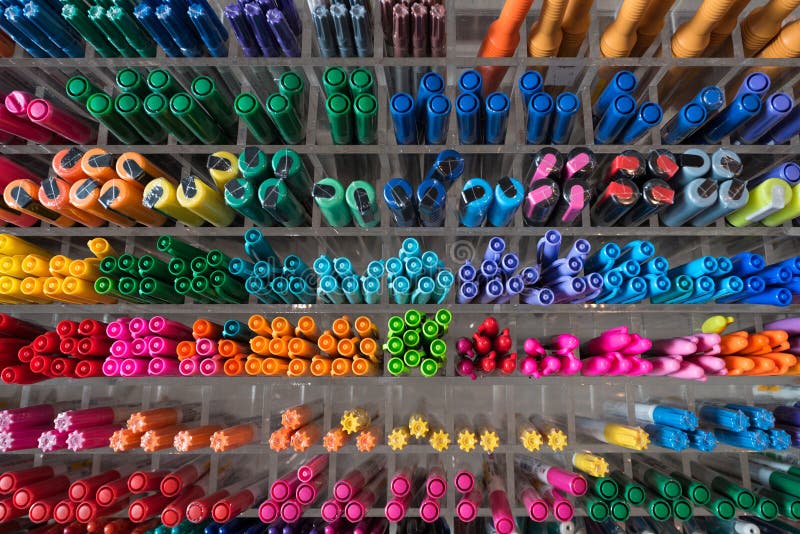 Lots of pens stock image. Image of metallic, supplies - 25157333