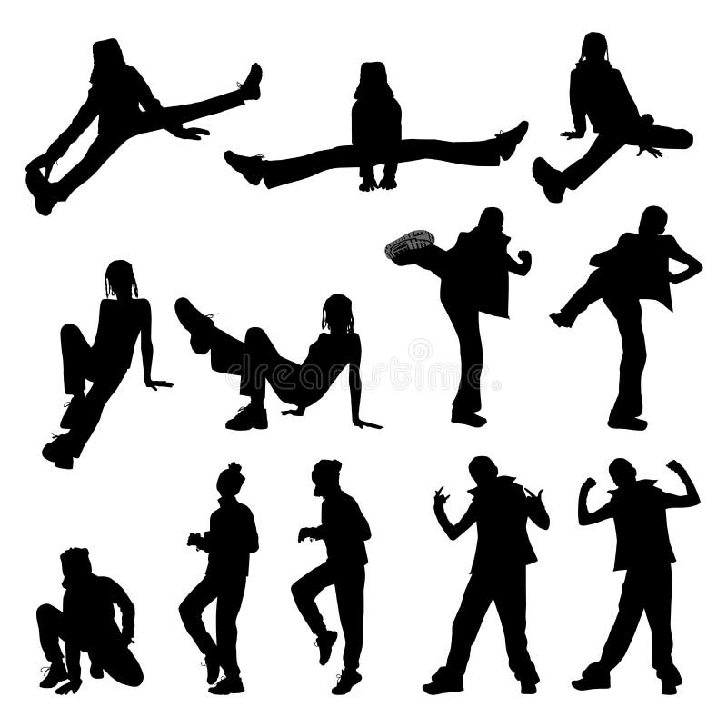 Lots of people silhouettes stock vector. Illustration of couple - 2123978