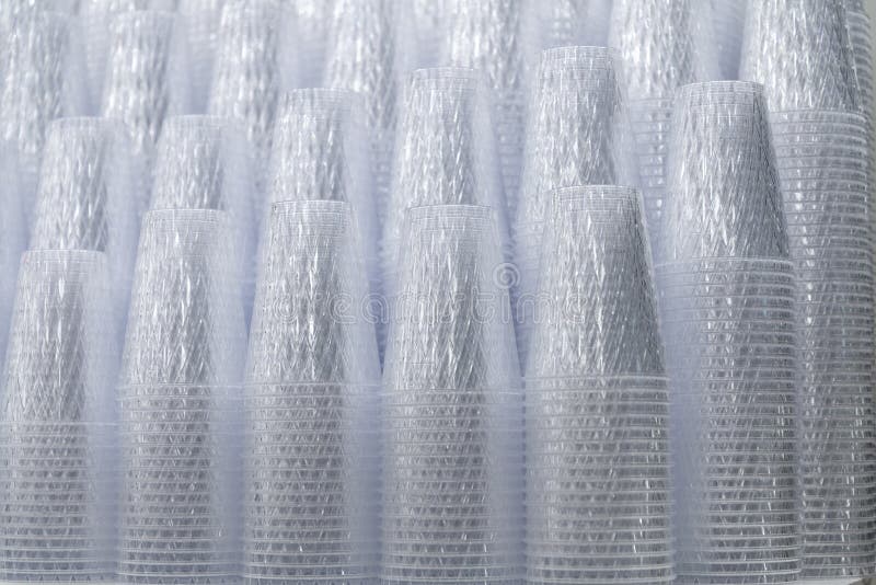Lots of Plastic Cups Piled Together Stock Photo - Image of drink, grey ...