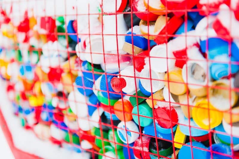 Lots of Plastic Waste Collected and Ready for Recycling. Photo with ...