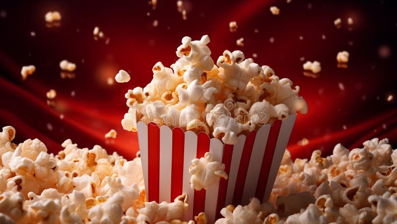 Lots of Popcorn. Beautiful, Edible Snacks. Stock Illustration ...