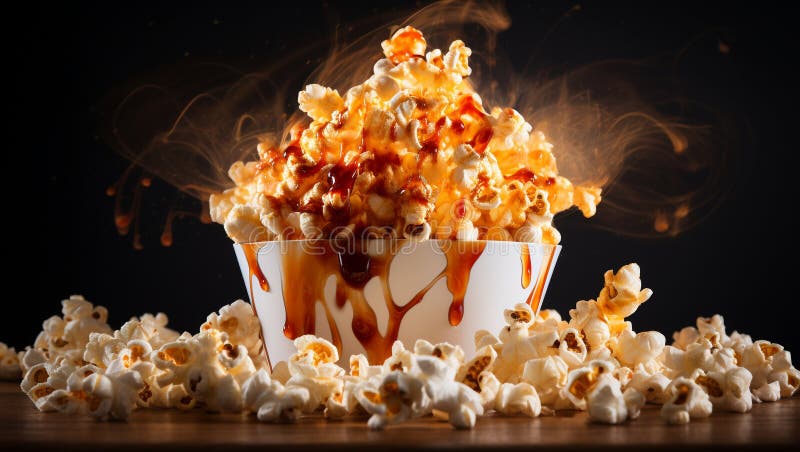 Lots of Popcorn. Beautiful, Edible Snacks. Stock Illustration ...