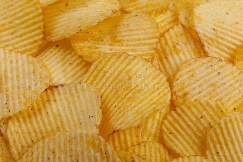 Lots of Potato Chips, Texture Stock Image - Image of collection ...