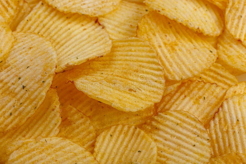 Lots of Potato Chips, Texture Stock Image - Image of chips, fast: 264104449
