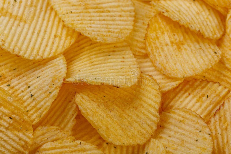 Lots of Potato Chips, Texture Stock Photo - Image of collection, potato ...