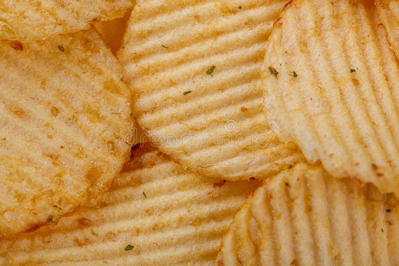 Lots of Potato Chips, Texture Stock Photo - Image of crisps, meal ...