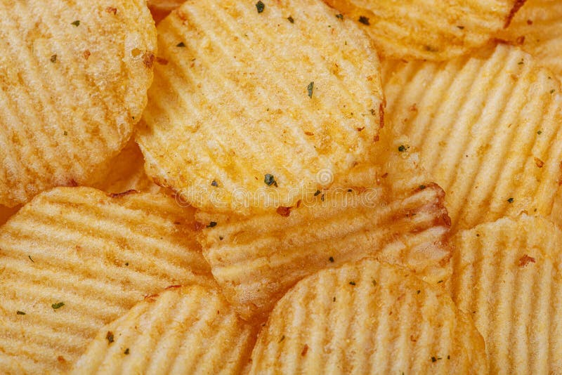 Lots of Potato Chips, Texture Stock Photo - Image of crunchy, chips ...