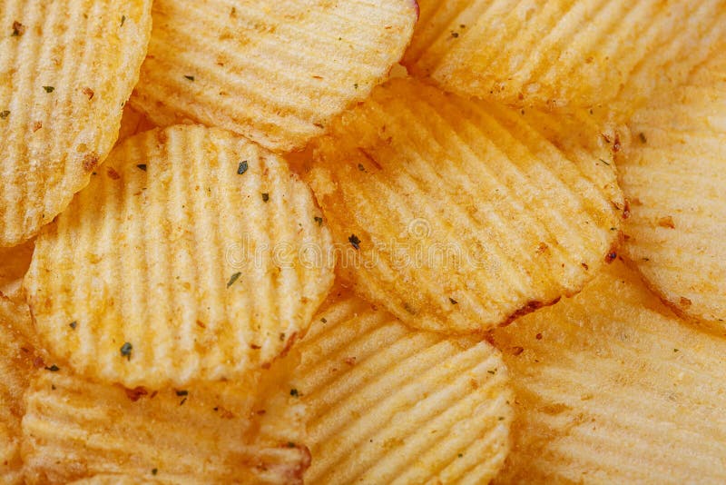 Lots of Potato Chips, Texture Stock Photo - Image of potato, isolate ...