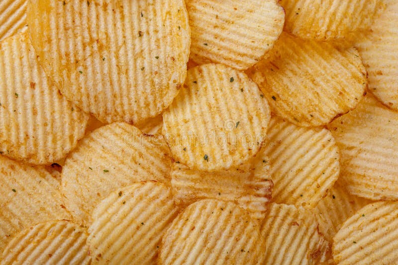 Lots of Potato Chips, Texture Stock Photo - Image of crisp, macro ...