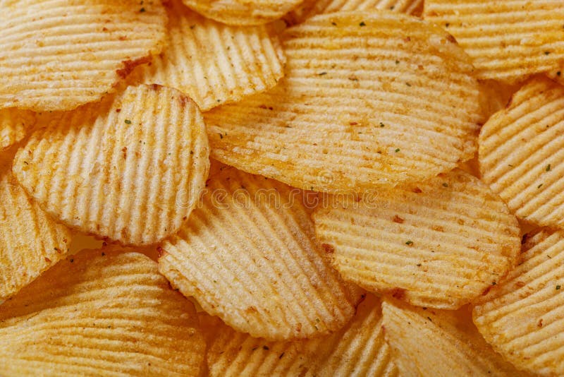 Lots of Potato Chips, Texture Stock Image - Image of bunch, lays: 264104793