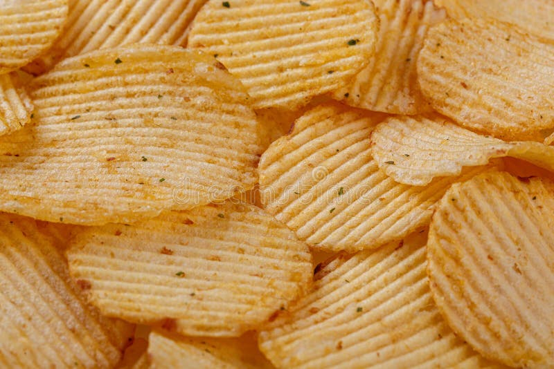 Lots of Potato Chips, Texture Stock Image - Image of isolate, isolated ...