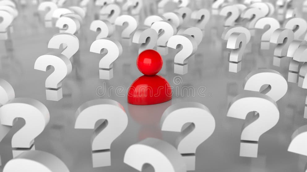 Lots of Question Marks and a Person. Many Questions or Looking for a ...
