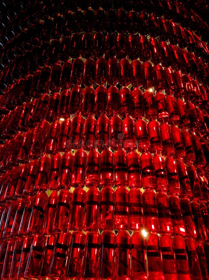 Lots of red bottles stock photo. Image of idea, luxury - 314145898