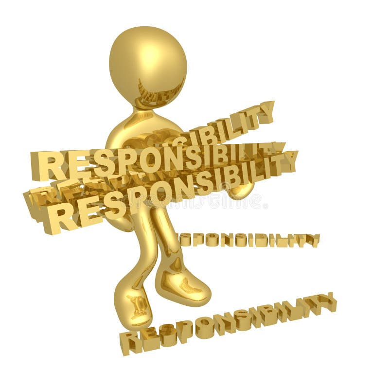 Lots of responsibilities stock illustration. Illustration of cartoon ...