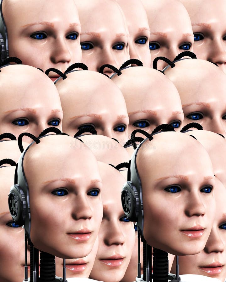 Lots of Robo Women 3 stock image. Image of tech, automaton - 3641123