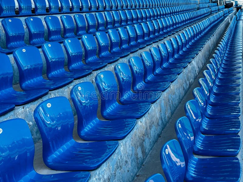 Lots of Seats in the Stadium Grandstand with No People Stock Image ...