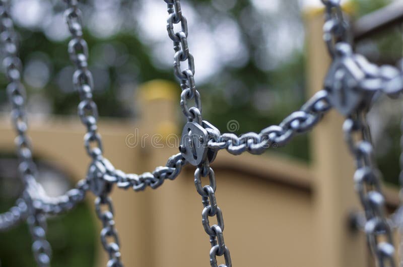 Diagonal Chain with Oval Links Stock Image - Image of links, group ...