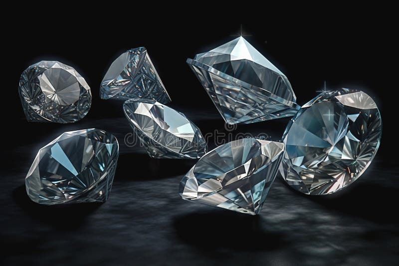 Lots of Shiny Diamonds. Generative AI Stock Illustration - Illustration ...