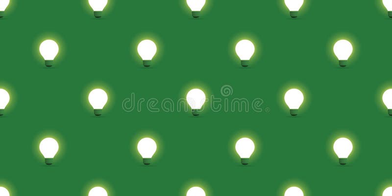 Lots of Simple Minimalist Glowing White Light Bulbs - Pattern ...