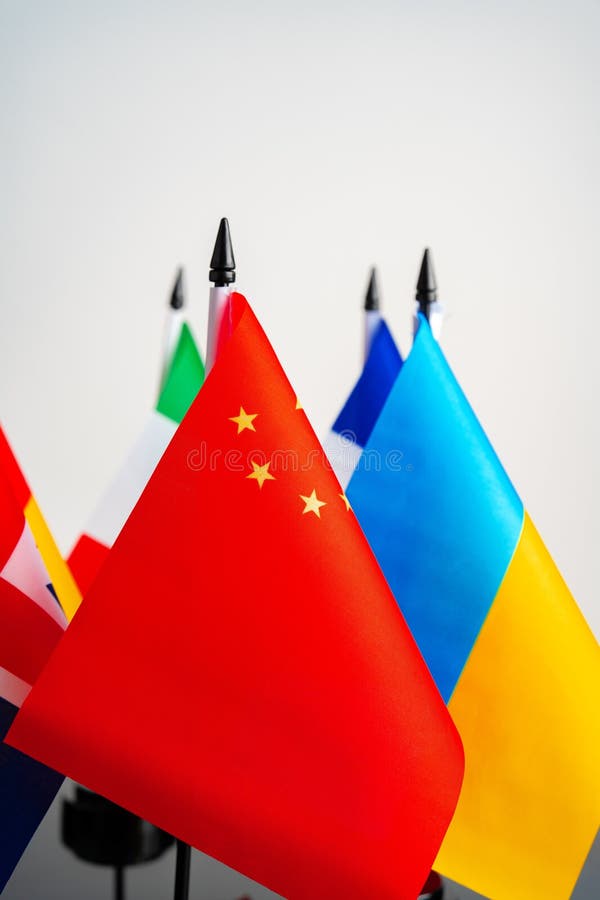 Lots of Small National Flags on Table Stock Photo - Image of pole, flag ...