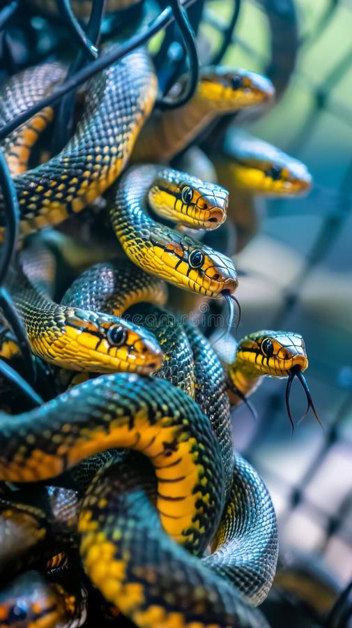 Lots of Snakes Tangled Outdoors Stock Photo - Image of harmless ...