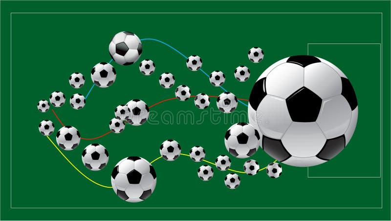 Lots of Soccer Balls or Soccer Ball. Background and Illustration Stock ...
