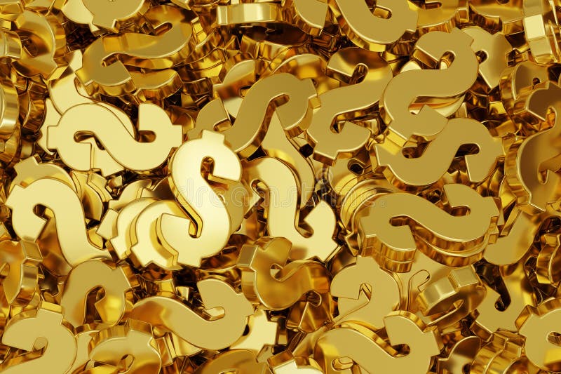 Lots of Solid Dollar Signs. 3d Illustration Stock Illustration ...