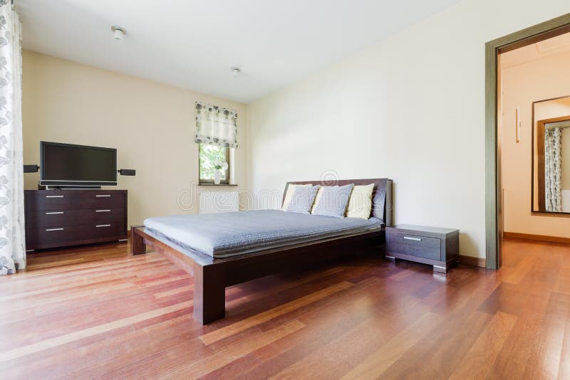 Lots of space to sleep stock image. Image of bedroom - 73733879