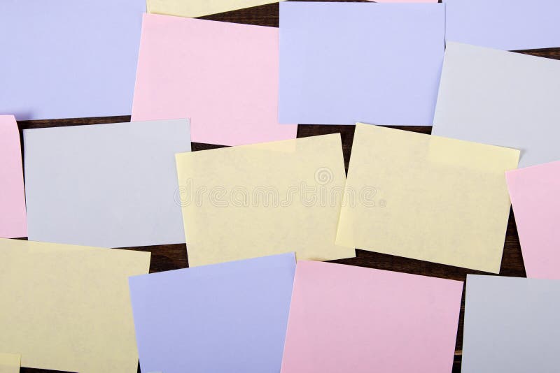 Lots of Sticky Notes on Wall Stock Photo - Image of memo, reminder ...