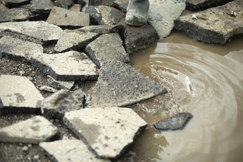 Lots of Stone. Construction Waste Stock Photo - Image of house ...