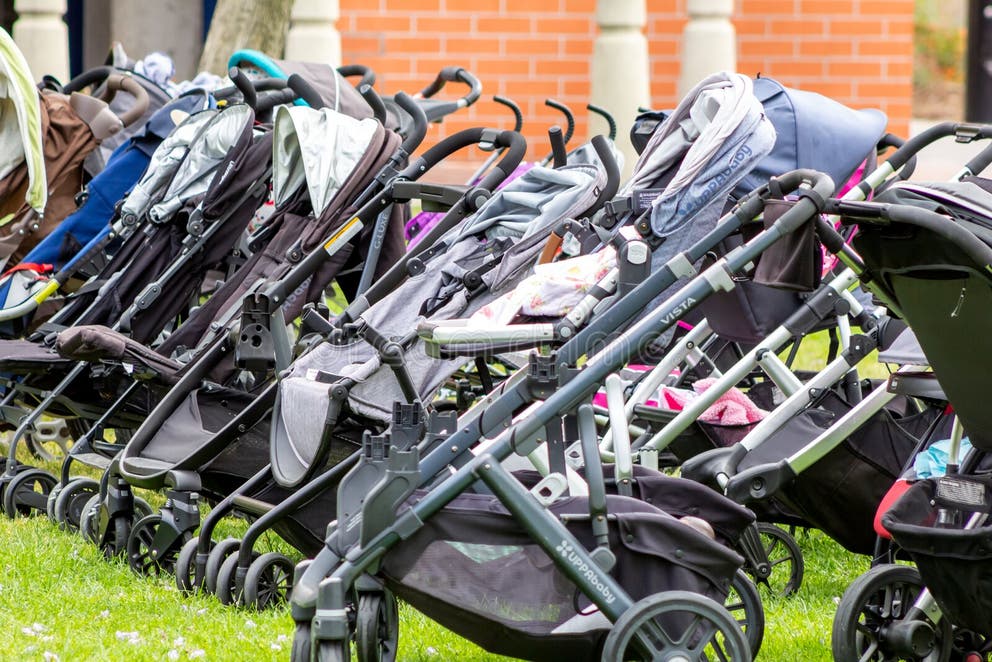 Lots of strollers editorial stock image. Image of shop - 166696229